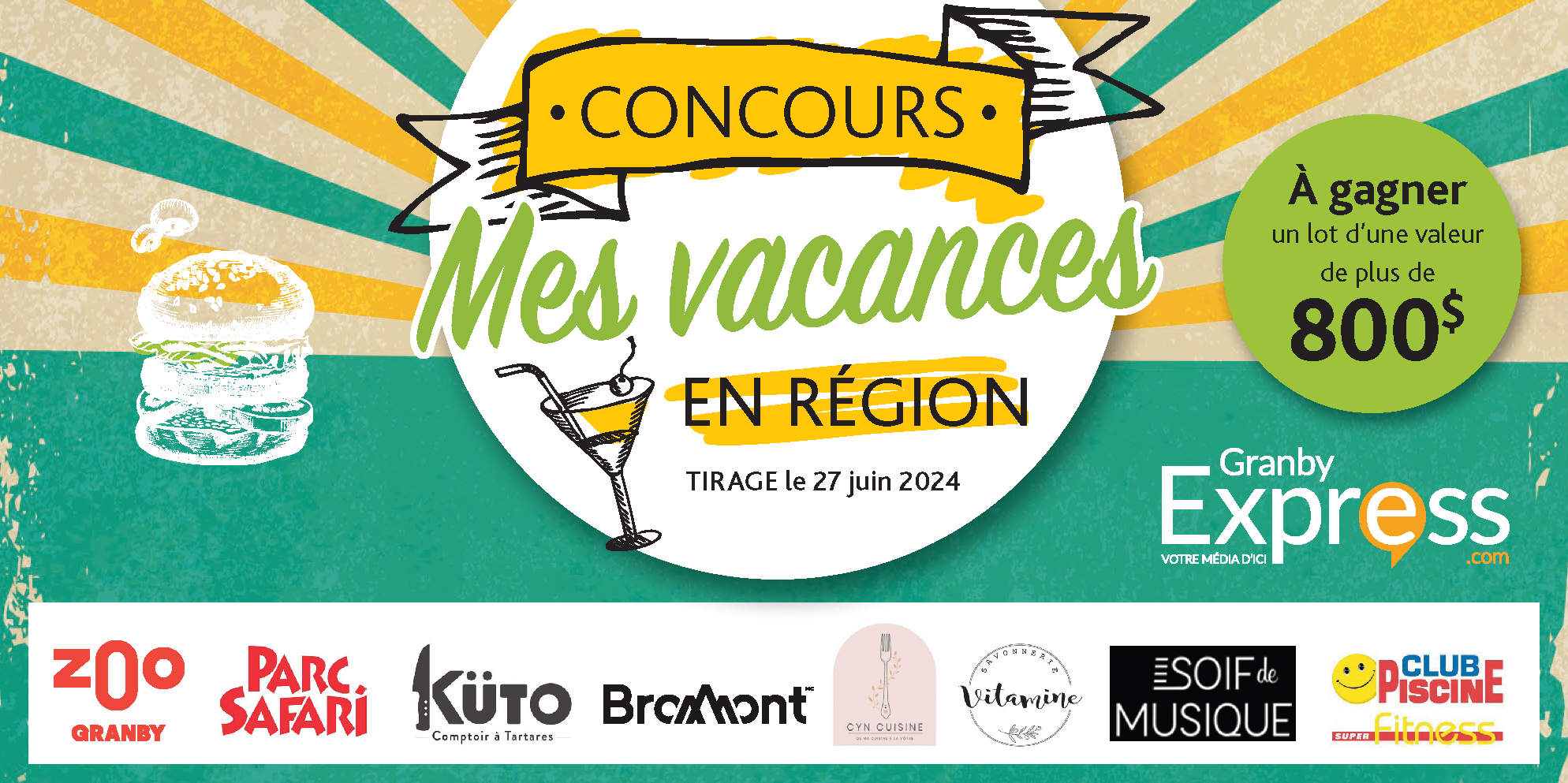 Concours mes vacances en région - Le Granby Express